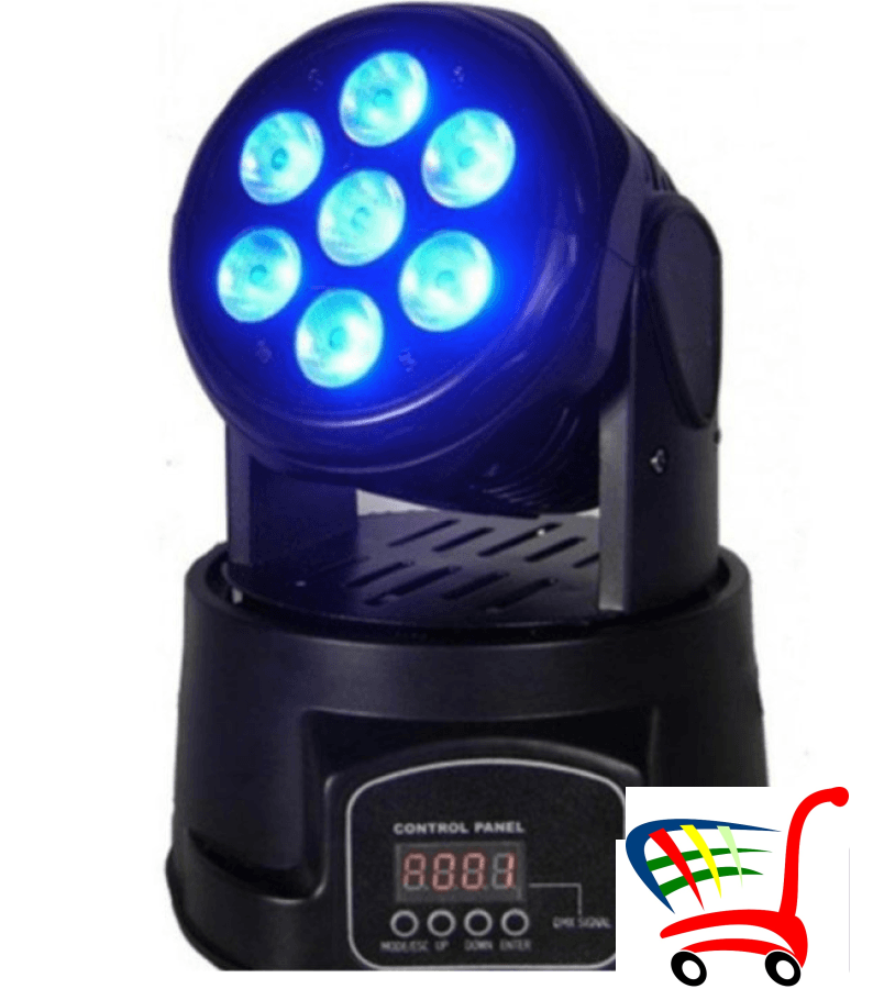 FULL LED ROTO Glava 7 x 10 W LED Moving Headlight - FULL LED ROTO Glava ...