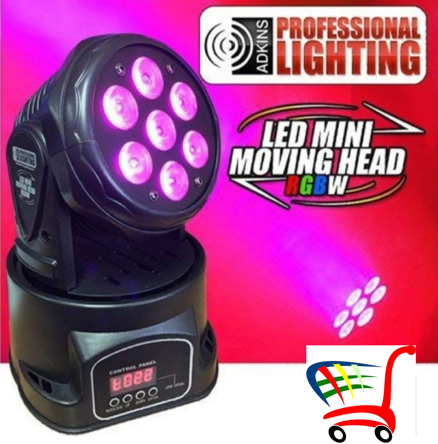 FULL LED ROTO Glava 7 x 10 W LED Moving Headlight - FULL LED ROTO Glava ...