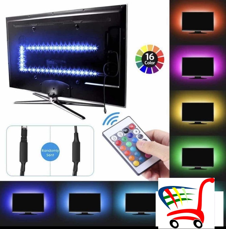 Led traka RGB 5m usb TV dioda - Led traka RGB 5m usb TV dioda - BumBum Shop