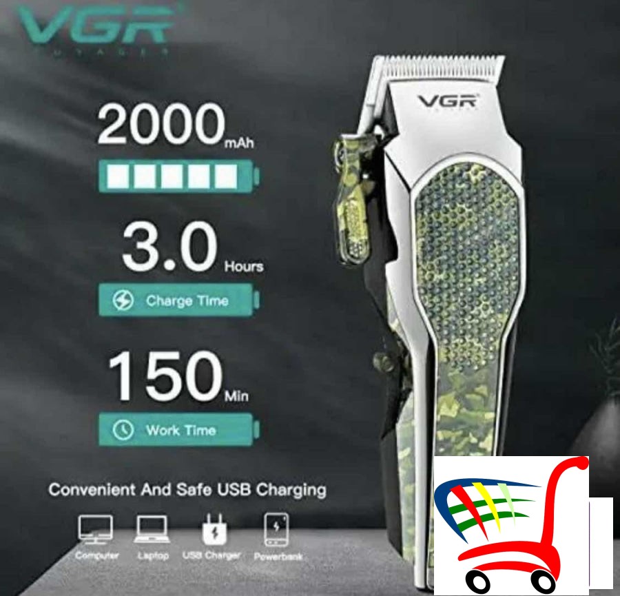 Profesionalna mašinica punjiva mašinica za šišanje VGR V-299 - Profesionalna mašinica punjiva ...